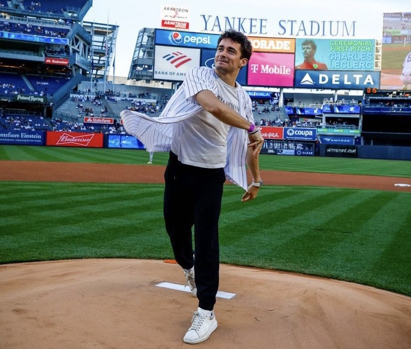 Charles Leclerc hizo los honores en el Yankee Stadium. – Deporte al 100 | Ultimas noticias de ...